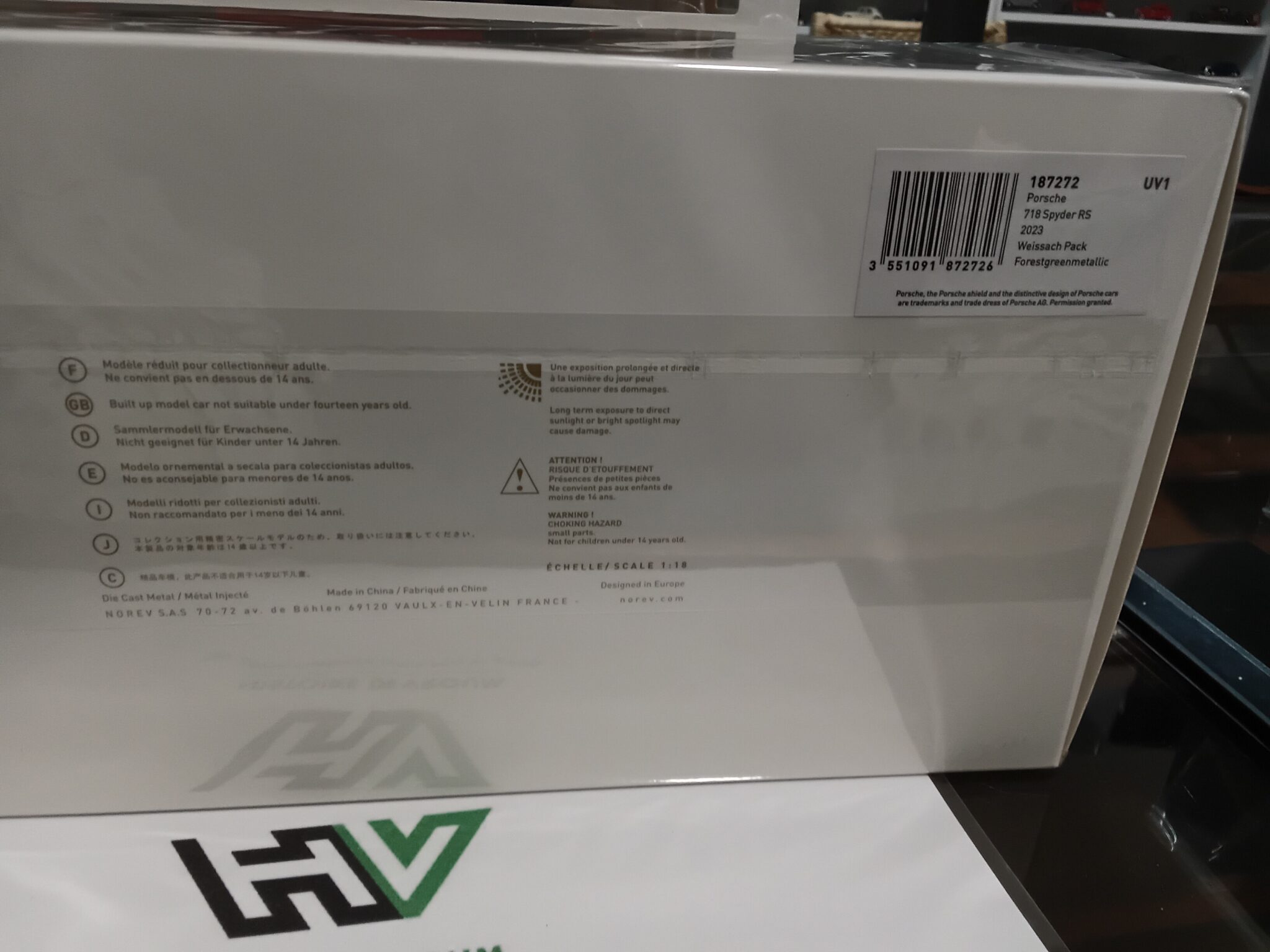 Porsche 718 Spyder RS Pack Weissach 2023 Forestgreenmetallic 1/18 ...